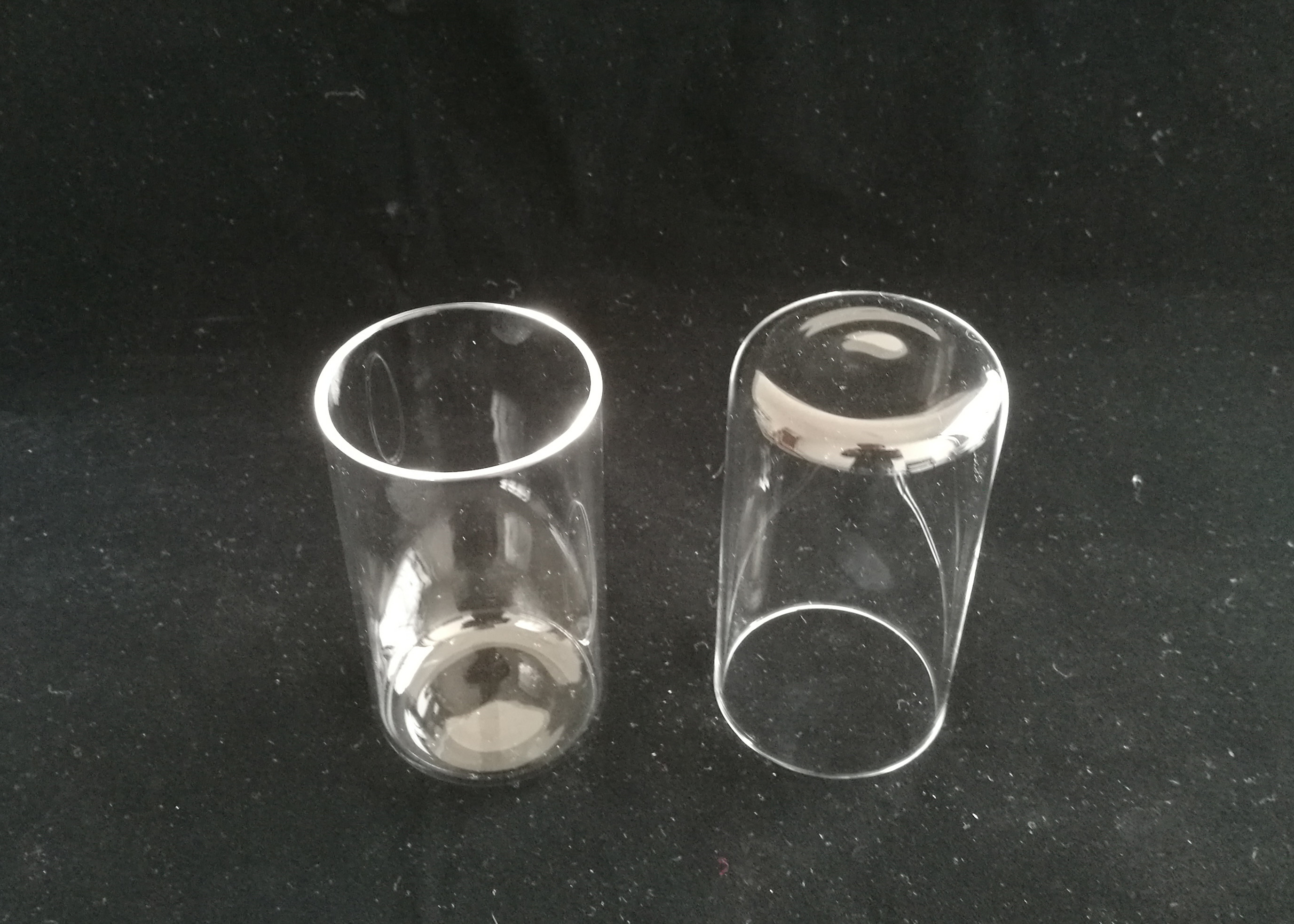 Transparent / Clear Quartz Glass Tube With Flat Bottom Custom Service ...